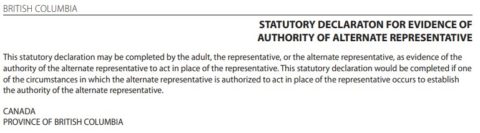 bc medical representation agreement | Action4Canada