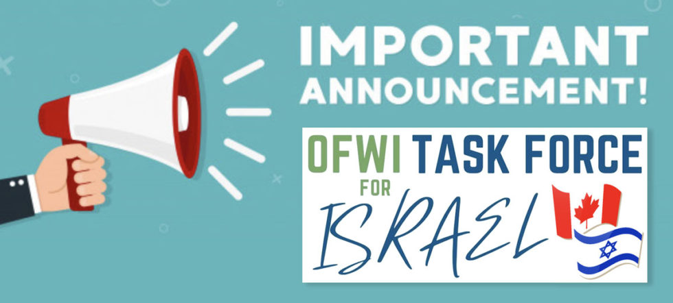 Event: Launching the Canadian OFWI Task Force for Israel, May 9 2024 ...